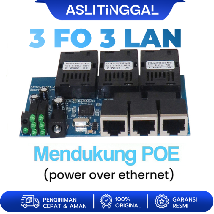 3F3E Media Converter 3 Fo 3 Lan Pcb Htb 3Fo 3Lan Fiber Optik Switch ...