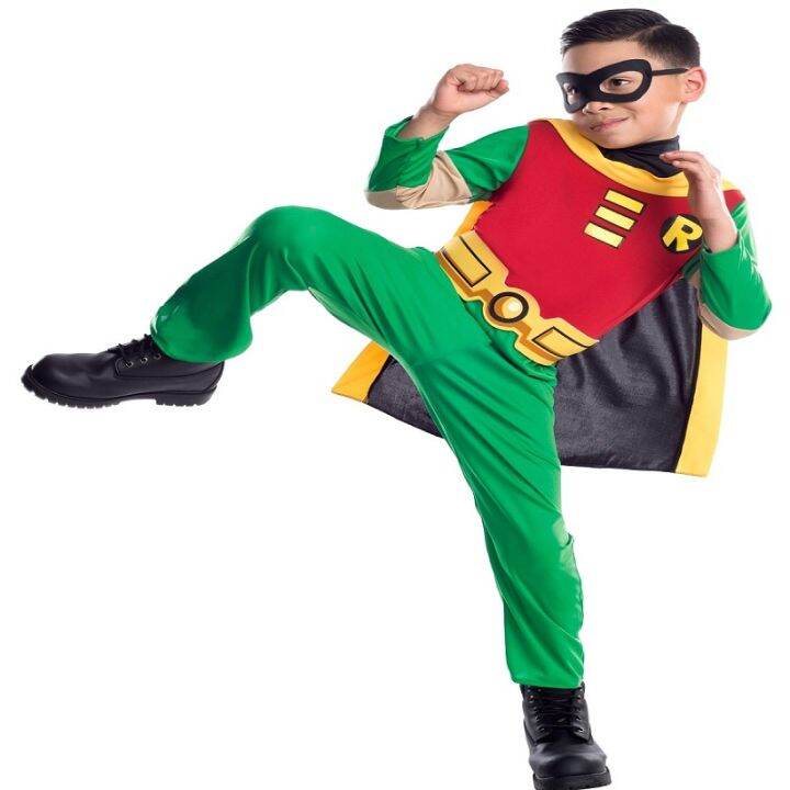 Kids Young Justice Teen Titan Tim Drake Robin Damian Cosplay Costumes ...