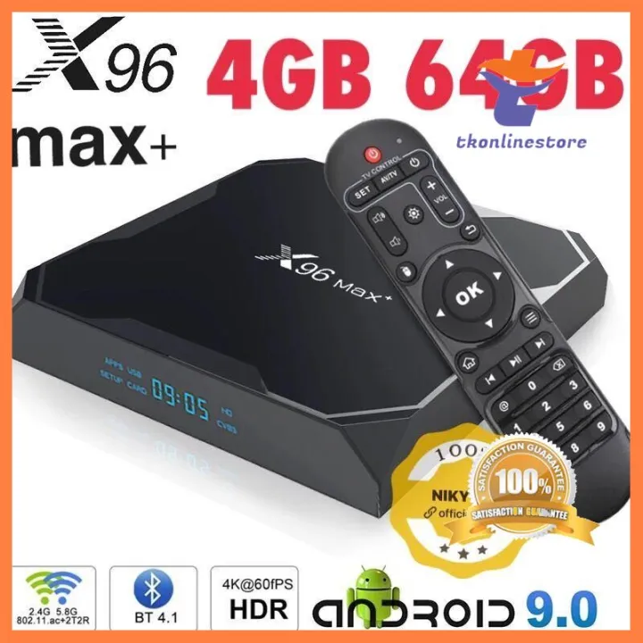 ด่วน ของมีจำนวนจำกัด X96MAX PLUS(64GB ROM)แรม 4GB / 64GB รุ่นใหม่ CPU S905X3 รองรับLAN1,000MB ...