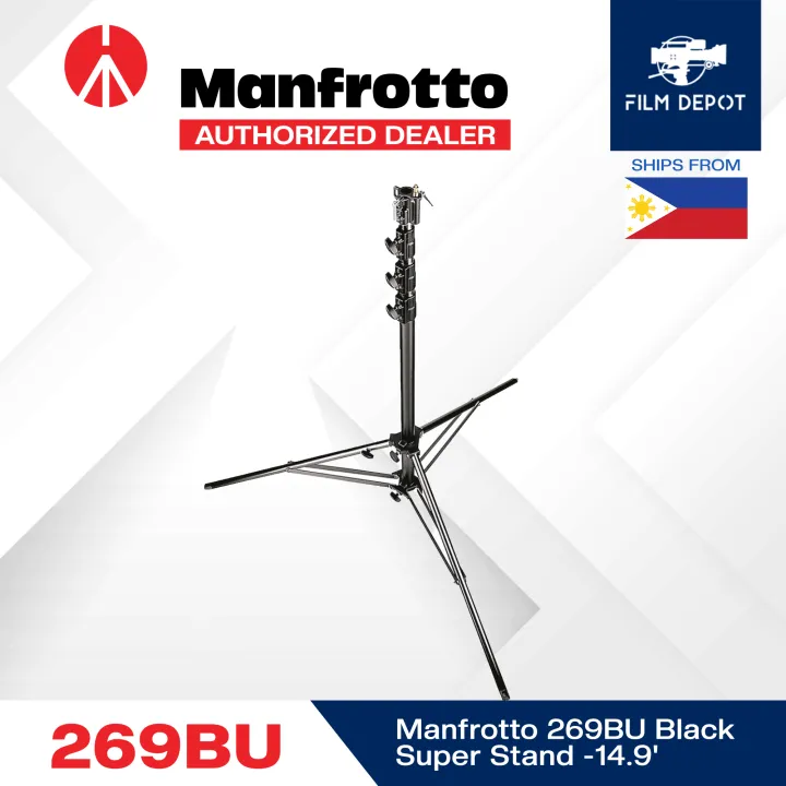 Manfrotto 269BU Aluminum Four-Section Super Light Stand w/ Double-Leg ...