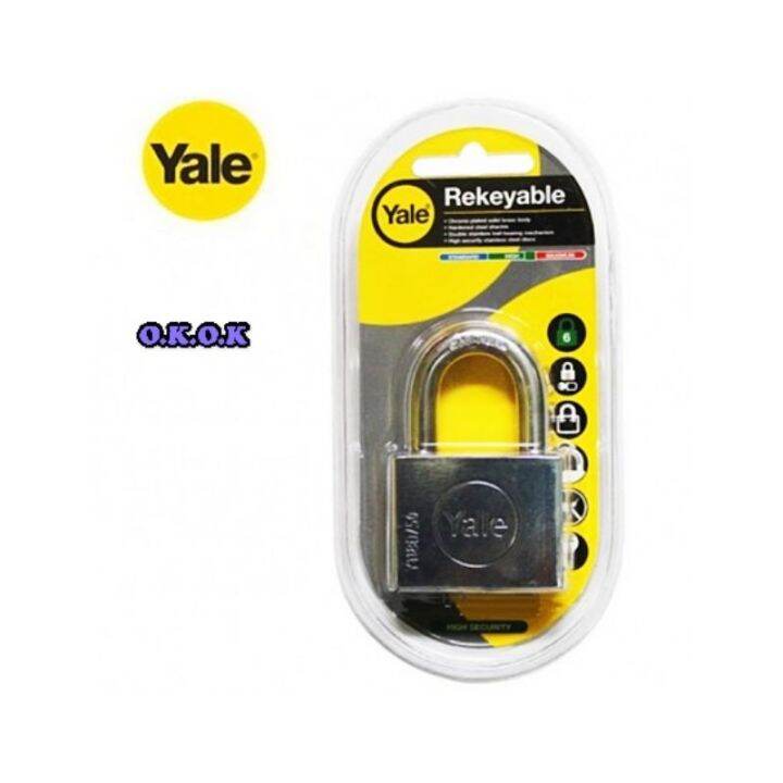 Yale Rekeyable Chrome Disc Padlock 可更换镀铬圆盘挂锁 Gembok Cakera Bersalut ...