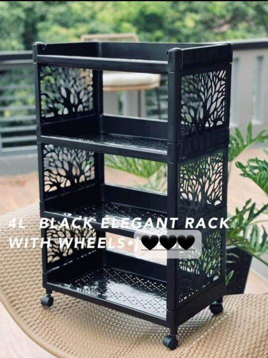 4LAYER ELEGANT BLACK MULTIPURPOSE TRAY | Lazada PH
