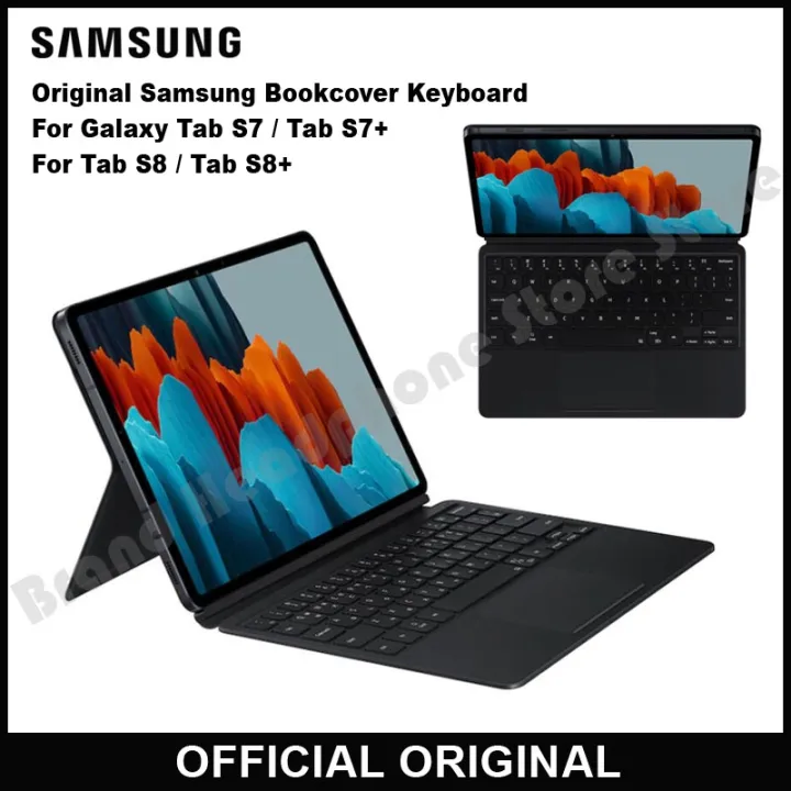 ∋⊕ Original Samsung Book Cover Keyboard Case for SM T870 Tab S7 plus S8 ...