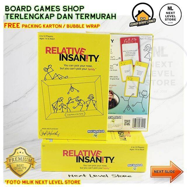 Relative Insanity Game Board Games Party Card Playmonster | Lazada ...
