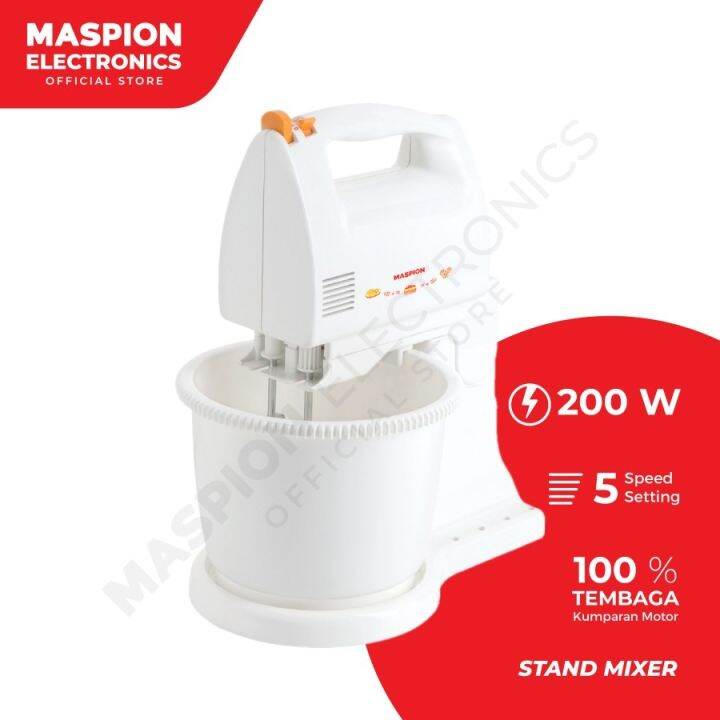 Mixer Maspion MT 1140 Pengocok Adonan Stand Mixer 5 Speed Pengaduk ...