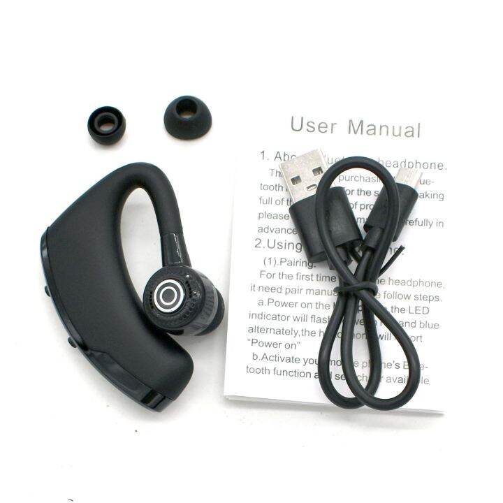 V9 earphones Bluetooth headphones Handsfree wireless headset Drive Call Zoom meeting concall ...