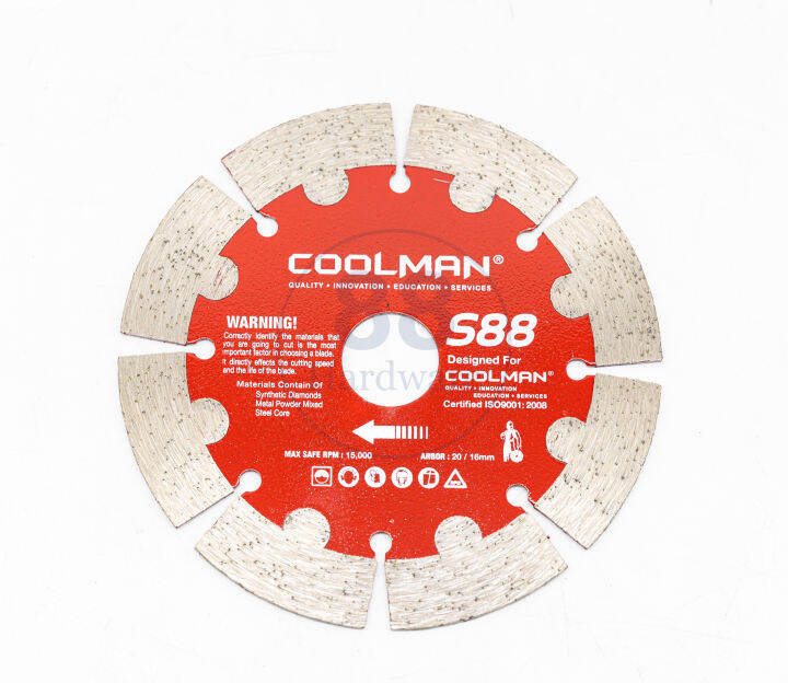 Coolman S88 diamond wheel / cutting disc / mata grinder potong simen ...