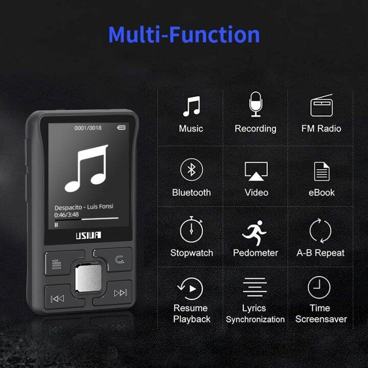 Original RUIZU X55 Clip Sport Bluetooth Mini MP3 Player 8Gb Walkman ...