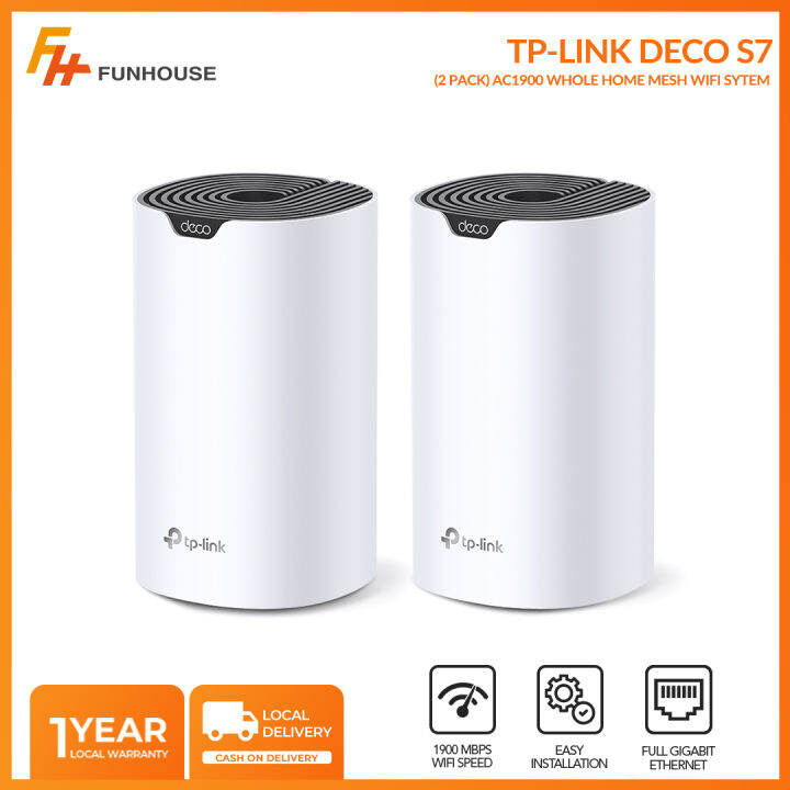 TP-Link Deco S7 (2-pack) AC1900 Whole Home Mesh Wi-Fi System 2-pack ...