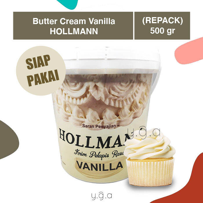 Butter Cream Vanilla Hollmann (REPACK) 500gr / Buttercream Hollman Siap ...