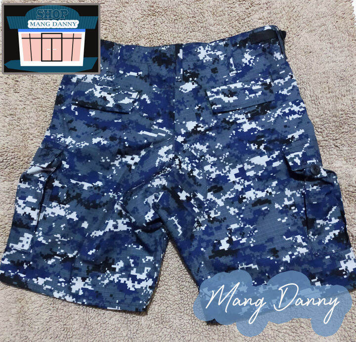 DIGITAL BLUE SIX POCKET SHORTS FOR MEN / CARGO SHORTS | Lazada PH
