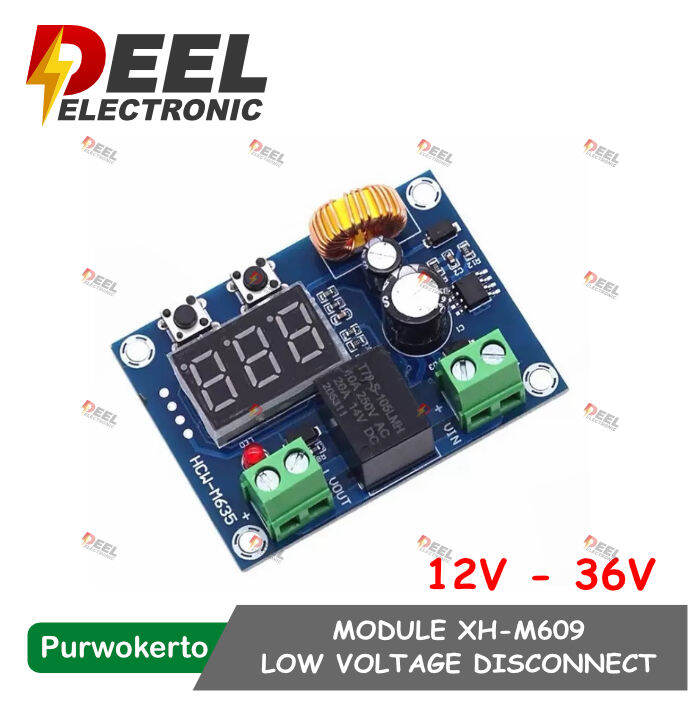 MODULE XH-M609 LOW VOLTAGE DISCONNECT LVD 12-36VDC BATERAI PROTEKSI ...