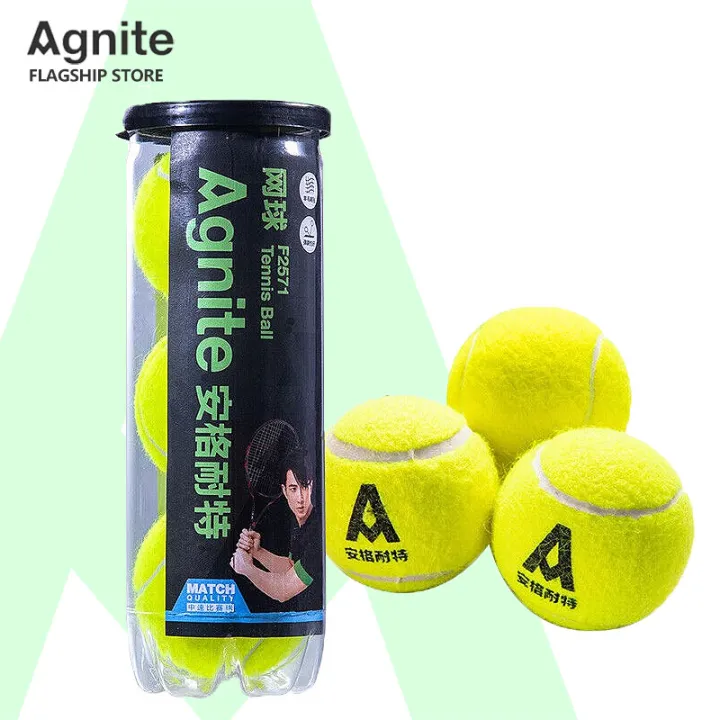 Agnite ลูกเทนนิส ลูกเทนนิสซ้อม ลูกเทนนิสแท้ บอลเทนนิส แพ็ค 3 ลูก ...