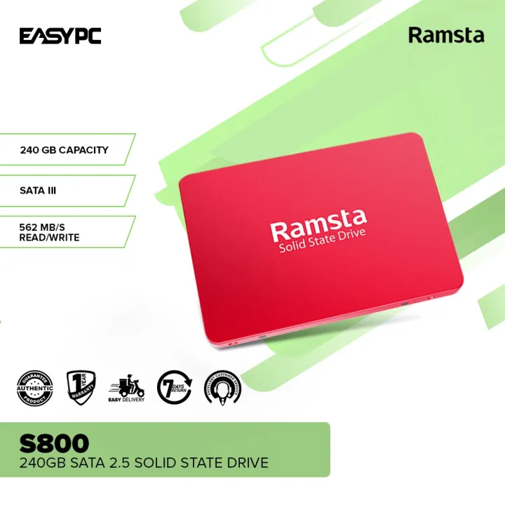 EasyPC | Ramsta S800 120GB / 240GB / 128GB / 256GB / 512GB SATA 2.5 ...