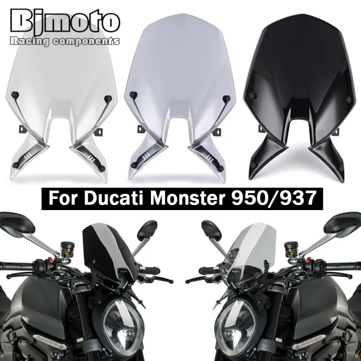 กระจกหน้ารถมอเตอร์ไซค์ Wind Deflector Shield สำหรับ Ducati Monster 937 ...