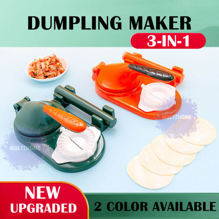 [Upgraded] 3-in-1 Dumpling Maker Dough Pressing Tool Manual Press Mould ...