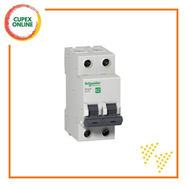 Schneider Electric Easy9 16A 2 Pole MCB 6kA Type C | Lazada