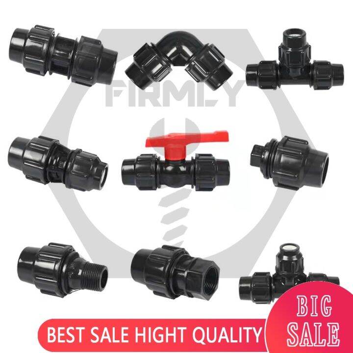 Pe Compression Fittings 1/2 3/4 1 Pvc For Plumbing Pipe Straight Connector | Lazada PH