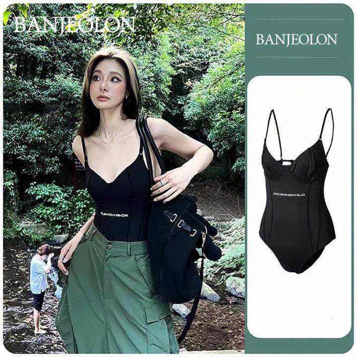 BANJEOLON ชุดว่ายน้ำ Halter ระดับไฮเอนด์สำหรับผู้หญิง สาวฮอต รูปแบบ เซ็กซี่ barebacking ชุดว่าย ...
