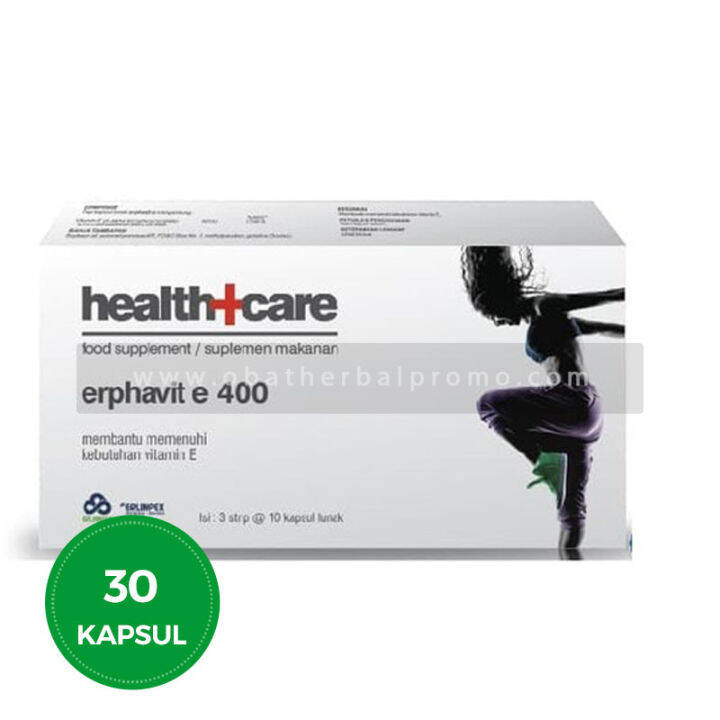 Erlimpex Erphavit E 400 30 Kapsul Lunak Antioksidan Suplemen Vitamin E ...