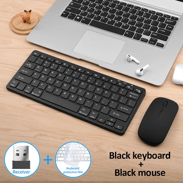 2.4G Wireless Keyboard and Mouse Protable Mini Keyboard Mouse Combo Set ...