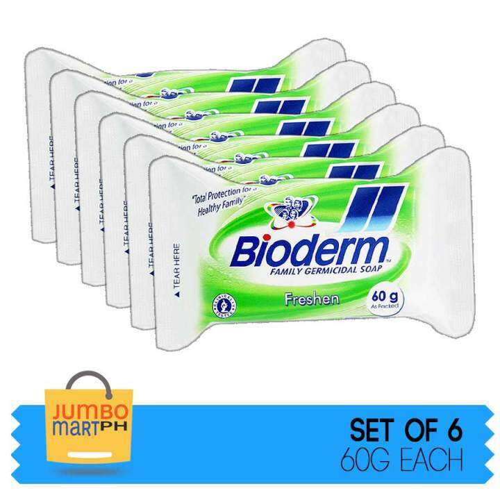 BIODERM FRESHEN GERMICIDAL BATH SOAP 60G / SET OF 6 | Lazada PH