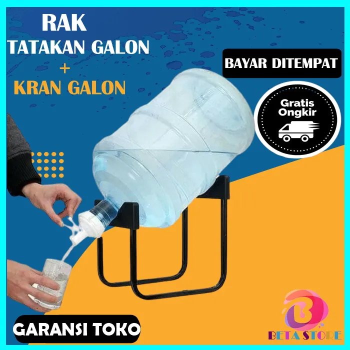 BETA STORE (COD) Rak Galon Tatakan Galon Kran Air Galon Tempat Galon ...