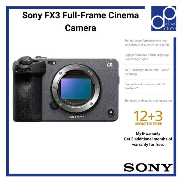 Sony FX3 Full-Frame Cinema Camera - (Local 12 3 months Warranty ...