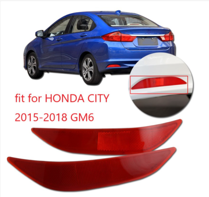 ไฟตัดหมอกตัดหมอก Bemper Belakang โคมไฟสะท้อนแสง1คู่สำหรับ Honda CITY ...
