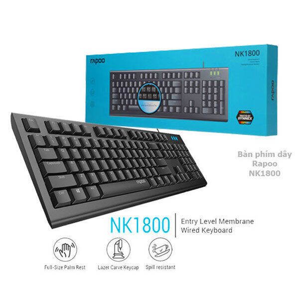 bàn phím máy tính rapoo NK 1800, chuột máy tính rapoo N120 | Lazada.vn