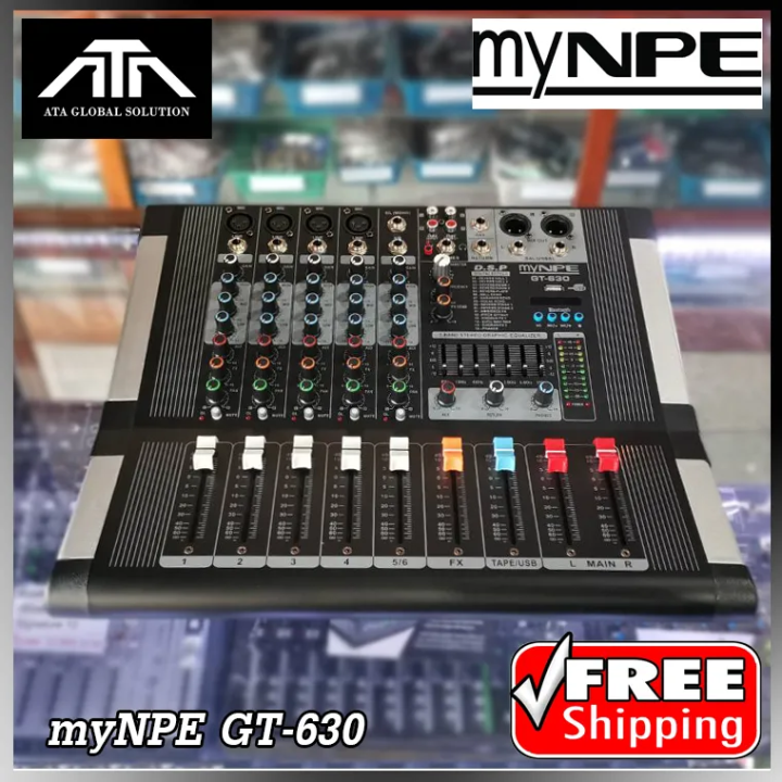MYNPE NPE GT-630 POWERMIX USB/BT เพาเวอร์มิก มิกซ์ มิกเซอร์ เครื่องเสียง ตัวปรับแต่งเสียง ...