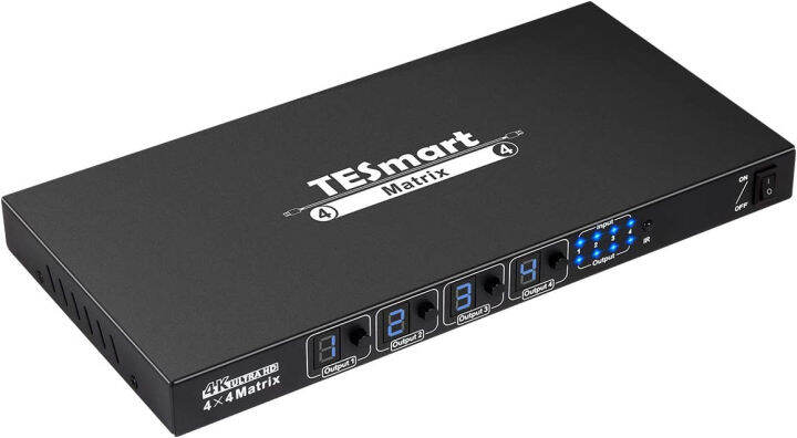 TESmart Ultra HD 4K HDMI 4X4 Matrix Switcher 4 Ports Inputs and 4 Port ...