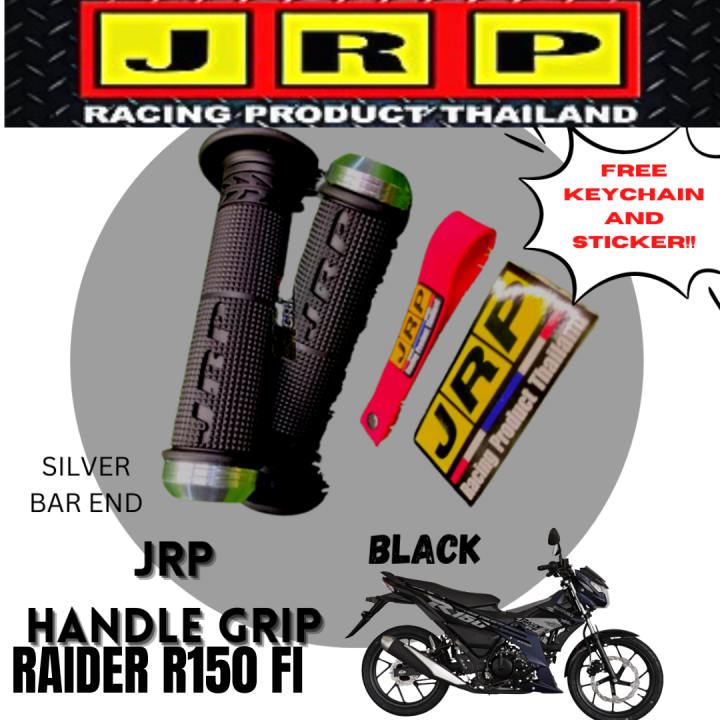 ORIGINAL JRP HANDLE GRIP FOR RAIDER R150 FI | BLACK | STAINLESS SILVER ...