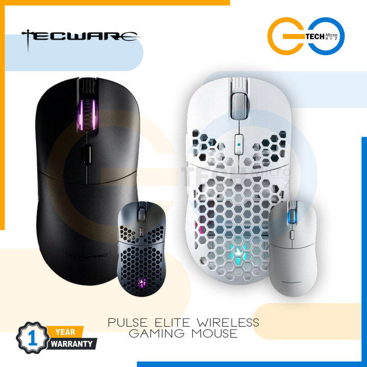 Tecware Pulse Elite Wireless Black / White Gaming Mouse | Lazada PH