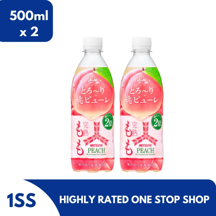 Asahi Mitsuya Cider Peach Drink, 500ml set of 2 | Lazada PH