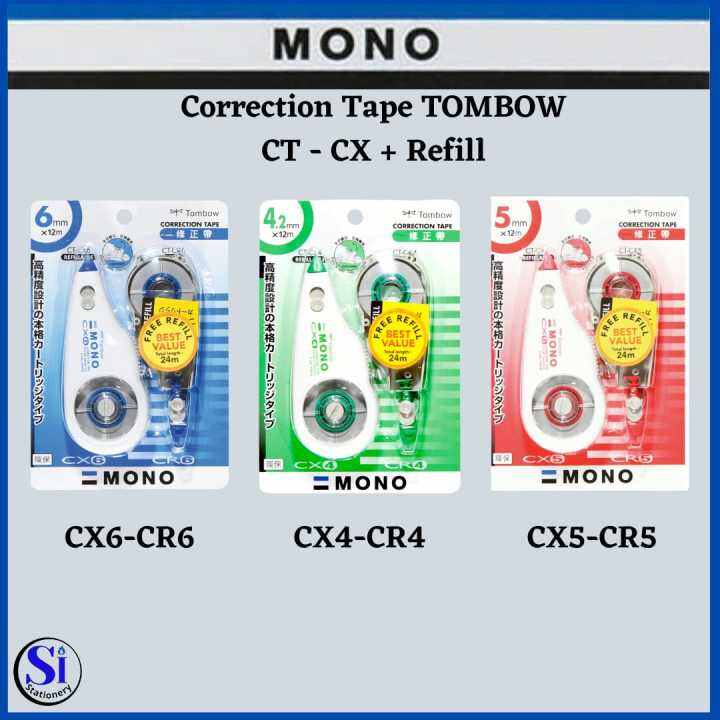 Correction Tape TOMBOW MONO CX6-CR6,CX4-CR4,CX5-CR5+Refil | Lazada Indonesia