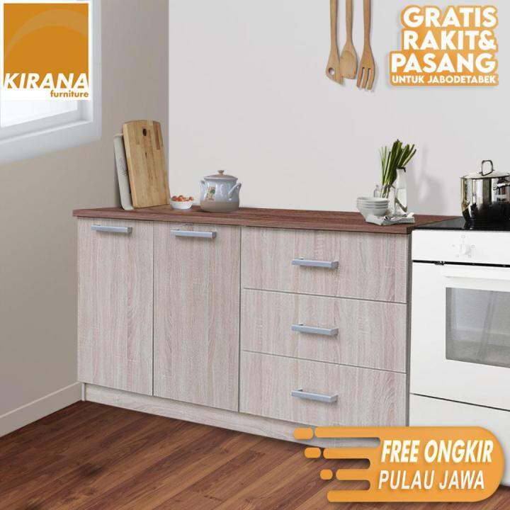 Kitchen Set Bawah Minimalis Rak Dapur Kayu Serbaguna Dan Lemari Kantor ...
