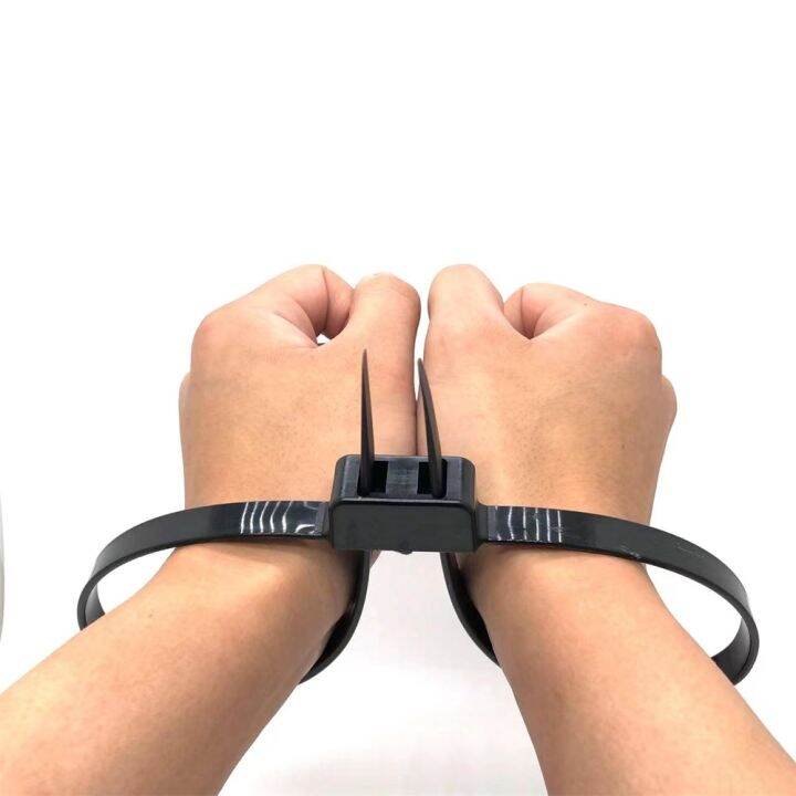 12mmx700mm Plastic Police Handcuffs Double Flex Cuff Disposable ...