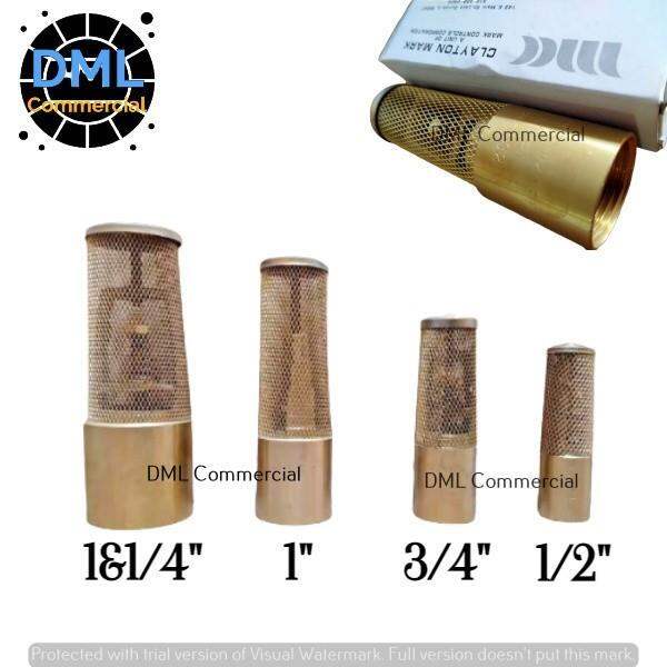 (DML-1209) 1 PC Clayton Mark Solid Brass Foot Valve w/ Strainer Valve ...