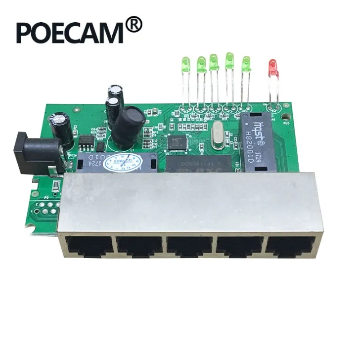 5 Port 12V 15V Passive Poe Switch Ethernet 10/100Mbps Poe 4 port For ...