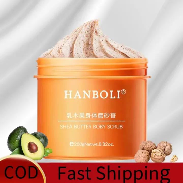 HANBOLI Body Scrub Intense Whitening Body Scrub Lighten Stretchmark ...