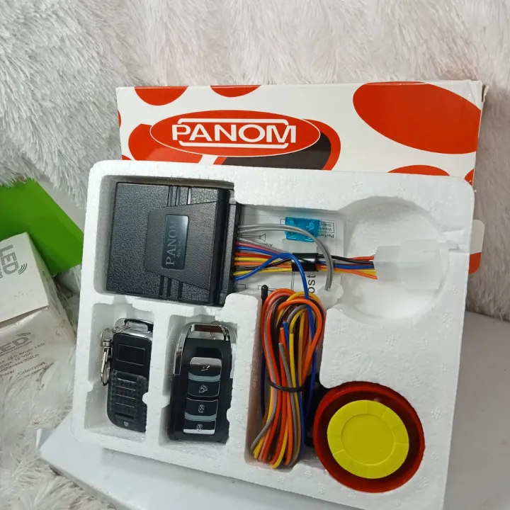 ALARM MOTOR PANOM DENGAN STARTER 2 REMOTE ANTI MALING GEMBOK MOTOR ...