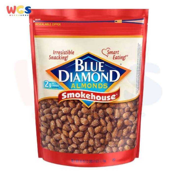 Blue Diamond Almonds Smokehouse Raw Snack Almond Nuts 40oz 1.1kg ...