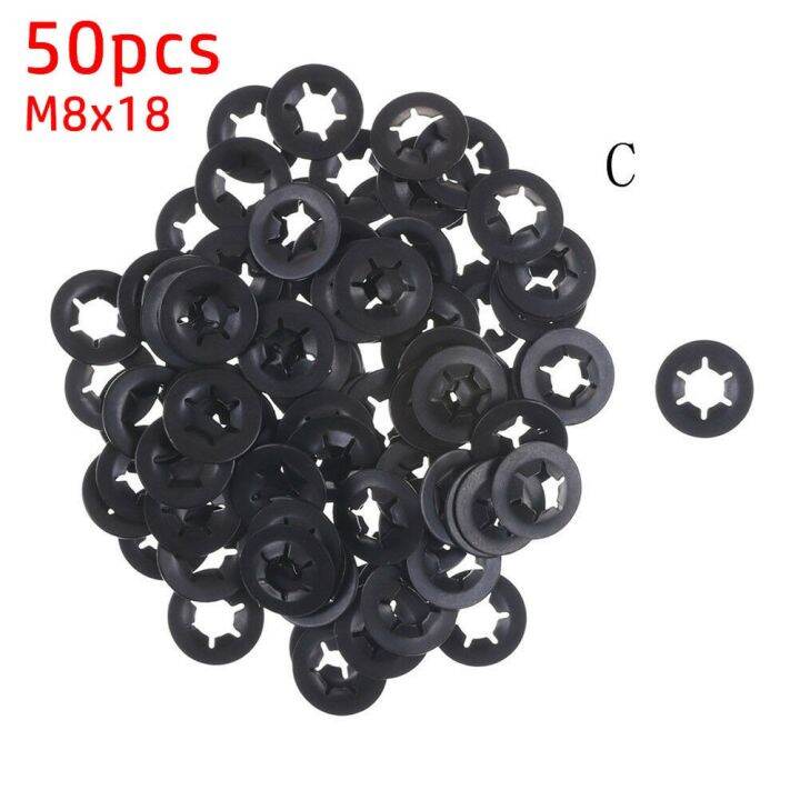 Star Lock Washers For Metric Round Shaft Push On Grab Retaining Clips ...