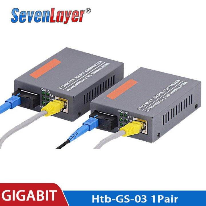 Media Converter HTB-GS-03 Fiber Optical Single Mode Single netlink ...