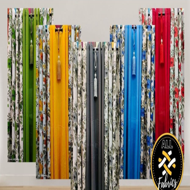 MODERN CURTAINS 3N1 SET VANILLA DESIGN ( 6 - 7 FEET) | Lazada PH