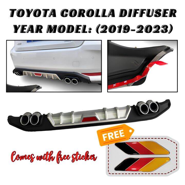 MCPA 2019 2020 2021 2022 2023 TOYOTA COROLLA DIFFUSER Car Rear Bumper ...