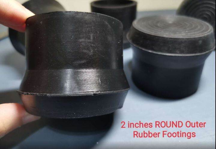 2 inches (50mm) ROUND OUTER HEAVY DUTY Rubber Footings | Lazada PH