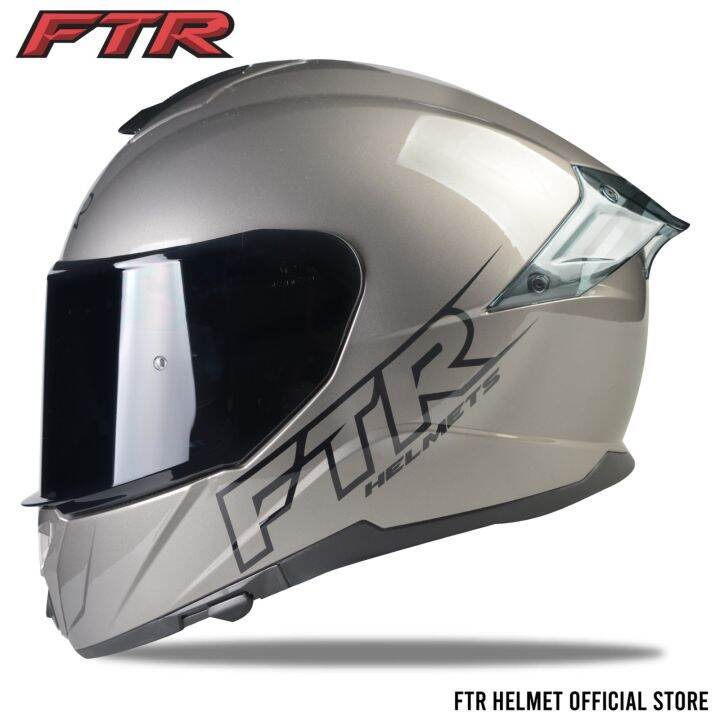 FTR Helmets XR2 Pro - Solid Glossy Grey | Lazada PH