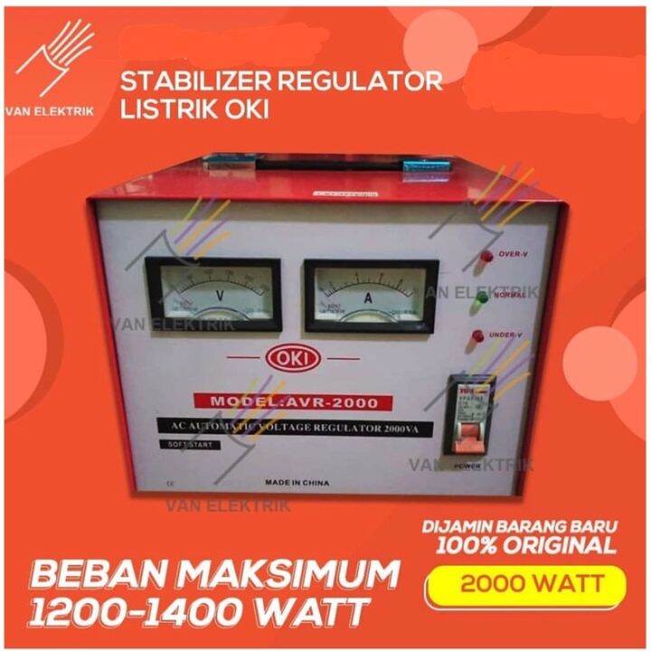 STABILIZER LISTRIK OKI 2000 WATT | Lazada Indonesia
